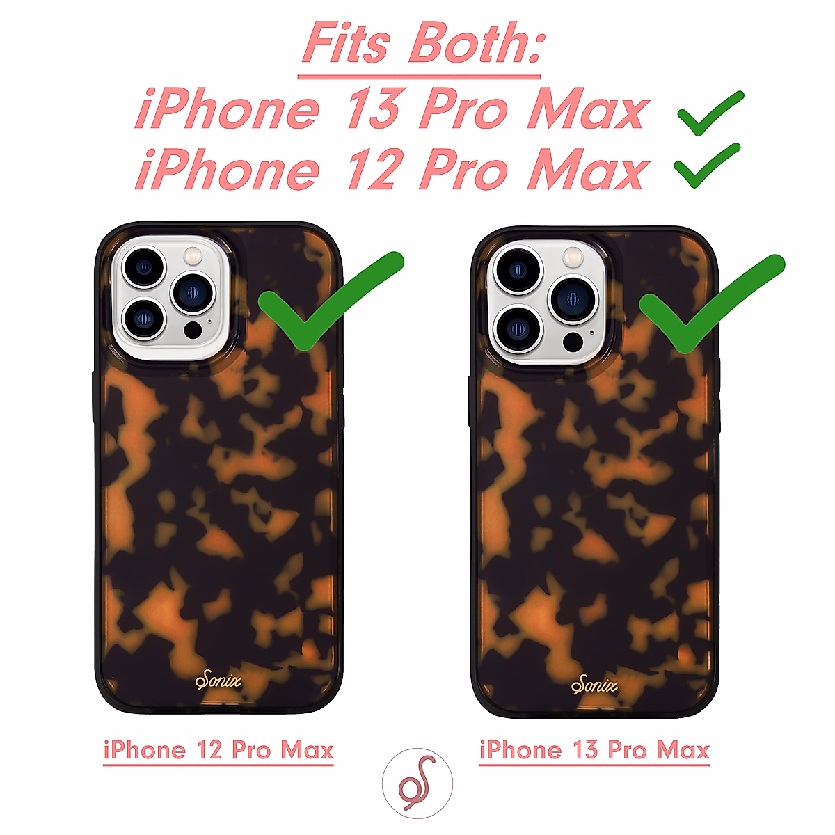 Sonix Phone Case for iPhone 13 Pro Max / 12 Pro Max | Compatible with MagSafe | 10ft Drop Tested | Classic Tortoiseshell Case | Brown Tort