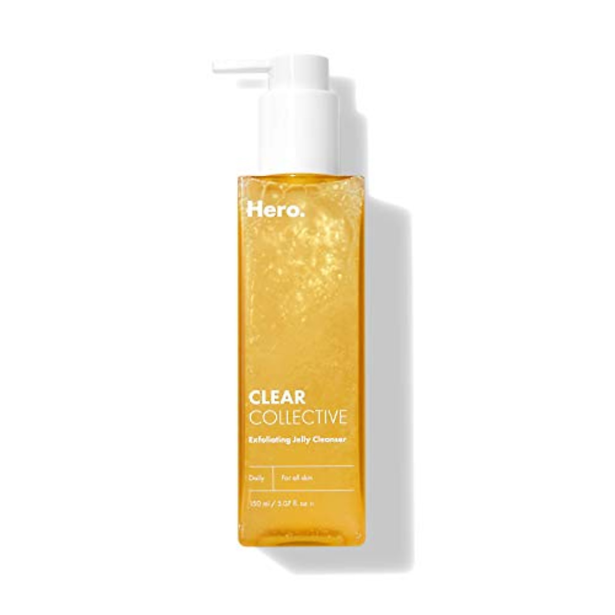 Clear Collective Exfoliating Jelly Cleanser from Hero Cosmetics - Gentle Daily Jelly-to-Foam Facial Cleanser, Eliminates Excess Oil and Removes Dead Skin, Fragrance and Paraben Free (5.07 fl oz)