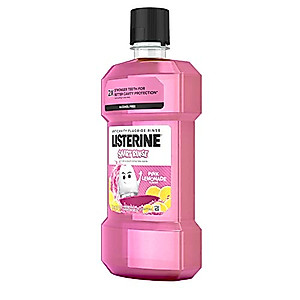Listerine Smart Rinse Kids Fluoride Anticavity Mouthwash, Pink Lemonade Flavor, 500 mL (Pack of 2)