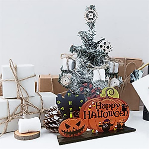 Ornament for Christmas Trees Decoration Dinner Happy Day Table Candy Party Halloween Hallowee Wooden Sign Home Decor Shatterproof Ornament Set