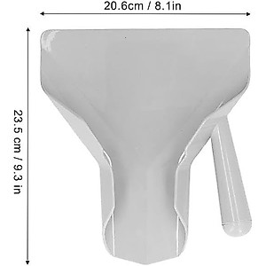 Multipurpose Scooper: Gray French Fry Scoop Chip Popcorn Bagger & Ice Candy Desserts Scoop – Commercial Fry Bagger with Right Handle for Snacks and More