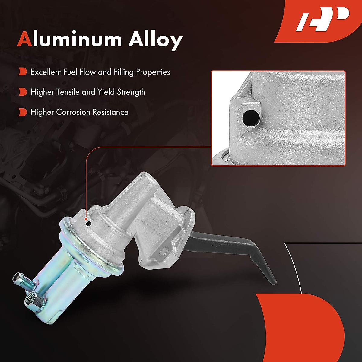 A-Premium Mechanical Fuel Pump Compatible with Ford & Mercury Models - F-100, F-150, F-250, F-350, Bronco, Elite, Gran Torino, Granada, LTD, LTD II, Maverick, Ranchero, Torino