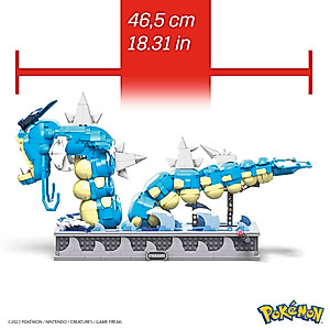 MEGA Pokémon Building Toys Set, Motion Gyarados with 2186 Pieces, Moving Mouth and Tail, for Kids or Adult Collectible