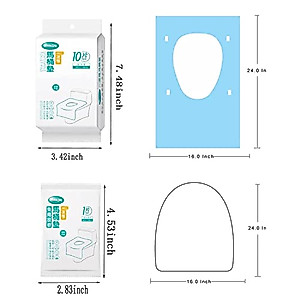 Toilet Seat Covers Disposable,50Pcs Waterproof Individually Wrapped Large Portable Potty Seat Covers for Kids Potty Training, Road Trip and Public Restrooms