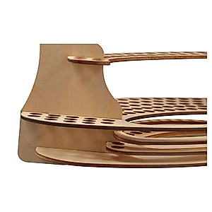 Pokinge Wooden Paint Brush Holder,105 Holes Desk Stand Paintbrush Organizer Paintbrush Holder Organizer Paint Brush Rack for Pencils Pens Paint Brushes