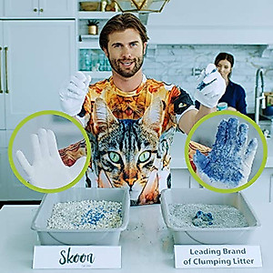 (1 Bag) Skoon All-Natural Fine Grain Cat Litter, Unscented & Safe for Kittens. Light-Weight, Non-clumping, Low Maintenance. Absorbs & Seals Liquids for Best Odor Control. Self-Cleaning Box Compatible.