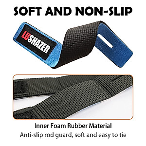 Vinfutin Fishing Rod Belt,6pcs/3packs Stretchy Rod Straps Fishing Rod Holder Belts Tie Straps for Casting Spinning Fly Telescopic Rod Fish Tackle Accessories Fixing Strap Ropes