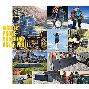 Solar Panels 60W Portable Solar Charger Foldable Solar Panel with USB Dc Port Waterproof for Travel Camping Garden USB Devices