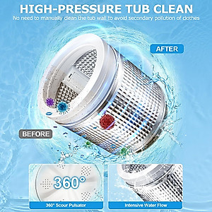 Portable Washing Machine 17.8Lbs with Built-in Pump, 2.4 Cu.ft Portable Washer, 8 Programs & 3 Water Temps Choices & 3 Water Levels for Apartment Dorm