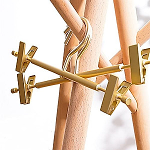 n/a 5pcs Trouser Hanger Clips Aluminum Alloy Anti Slip Pants Skirt Drying Rack Trousers Clips Wardrobe Storage Metal Clothes Hangers