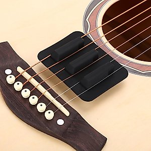 Alomejor Guitar Silicon Flexible Feedback Control Mute Sordine Guitar Training Tool Silence Pad