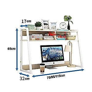 SMSJ-YJ Desktop Bookshelf 2-Tier Storage Shelf Desktop Organizer Home Space Saving Classic Desk Bookshelf Office Storage Rack Desktop Organizer (Size : L95CMW32CMH65CM)