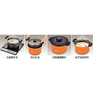 THERMOS Vacuum Warm Cooker"Shuttle Chef" KBJ-3000 OR (Orange)【Japan Domestic genuine products】