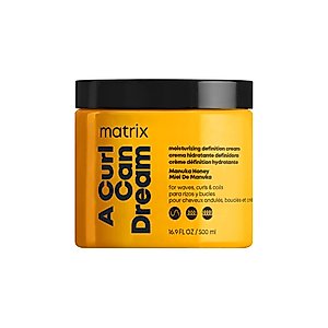 Matrix A Curl Can Dream Moisturizing Leave-in Cream, Moisturizes & Defines Curls For Curly, Coily, and Wavy Hair, Protects from Heat Styling, Frizz Control & Detangler, 16.9 Fl Oz