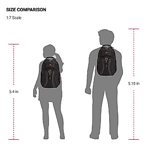 Swiss Gear SA1923 Black TSA Friendly ScanSmart Laptop Backpack - Fits Most 15 Inch Laptops and Tablets