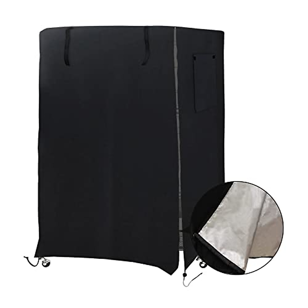 Eurobuy Universal Bird Cage Cover Good Night Birdcage Cover Large Adjustable Bird Cage Cover Weatherproof Sun Protection Cage Cover (Black)