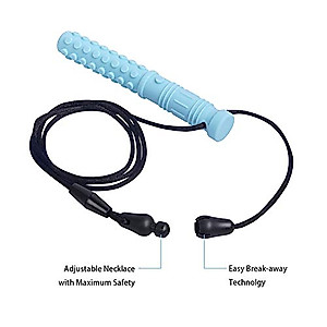 Chewy Necklace Sensory, Seeway Mace Chew Necklace for Sensory Kids, Autism Chew Toys, BPA Free, Food Grade Silicone Safety for ADHD, SPD, Oral Motor Children, Kids, Boys, and Girls【4 Pack】