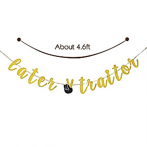 Aonbon Later Traitor Banner - Relocating/Going Away/Farewell Party Decorations （Gold）