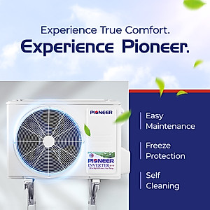 Pioneer® Diamante Ultra 12,000 BTU 23 SEER Energy-Star Wi-Fi Ductless Mini-Split Inverter++ Air Conditioner Heat Pump Full Set with 16 Ft. Kit