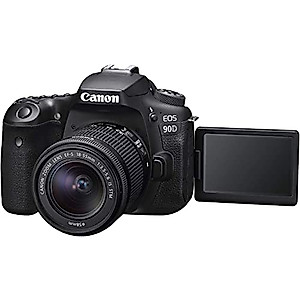 Camera EOS 90D DSLR Camera Bundle with EF-S 18-55mm is STM Lens + EF 75-300mm III Lens + 0.43x Wide Angle Lens, 2.2X Telephoto Lens, 128GB Memory, 3pc Filter Kit + Deluxe Bag + Professional Kit