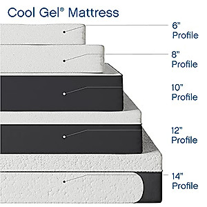 Classic Brands Cool Gel Memory Foam 8-Inch Mattress, CertiPUR-US Certified, Mattress in a Box, King, White