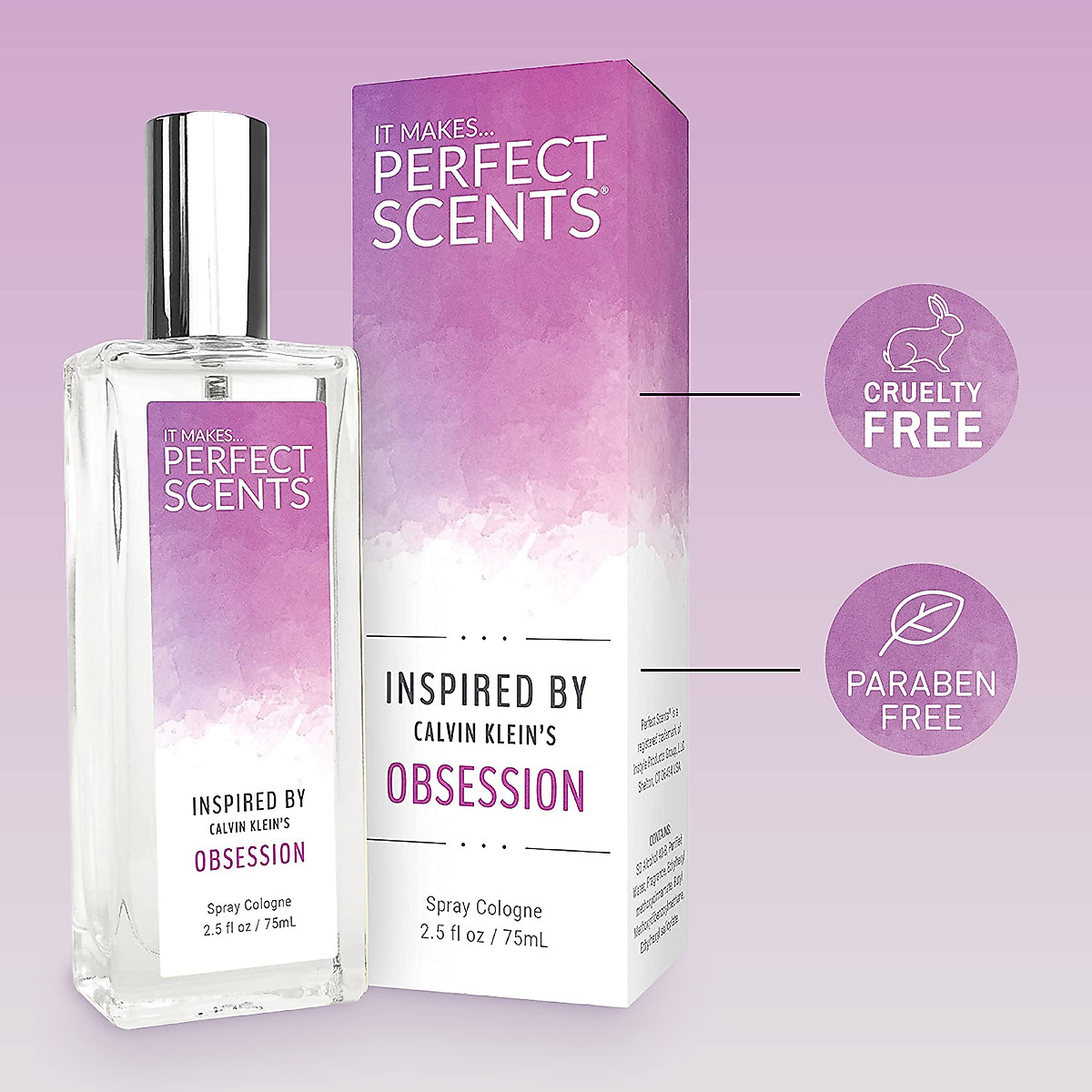 Perfect Scents Fragrances | Obsession | Women’s Eau de Toilette | Vegan, Paraben Free | Never Tested on Animals | 2.5 Fluid Ounces