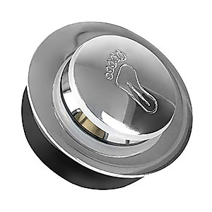 QWORK Tip-Toe Bathtub Drain, Polished Chrome, for 1-1/2" Shower and Tub Drains