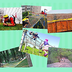 DRISSA Child Safety Net White Rope Net Construction Safety Net 6mm Thick 10cm Mesh. Various (Size:2x4m)