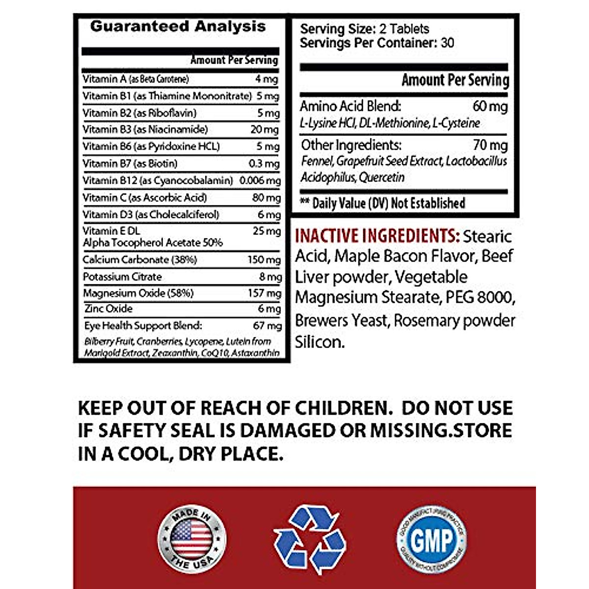 I LOVE MY PETS LLC Dogs Eye Health - Dog Eye Health Complex - Premium Formula - Vet Recommended - Dog Vitamin b Complex - 2 Bottles (120 Treats)