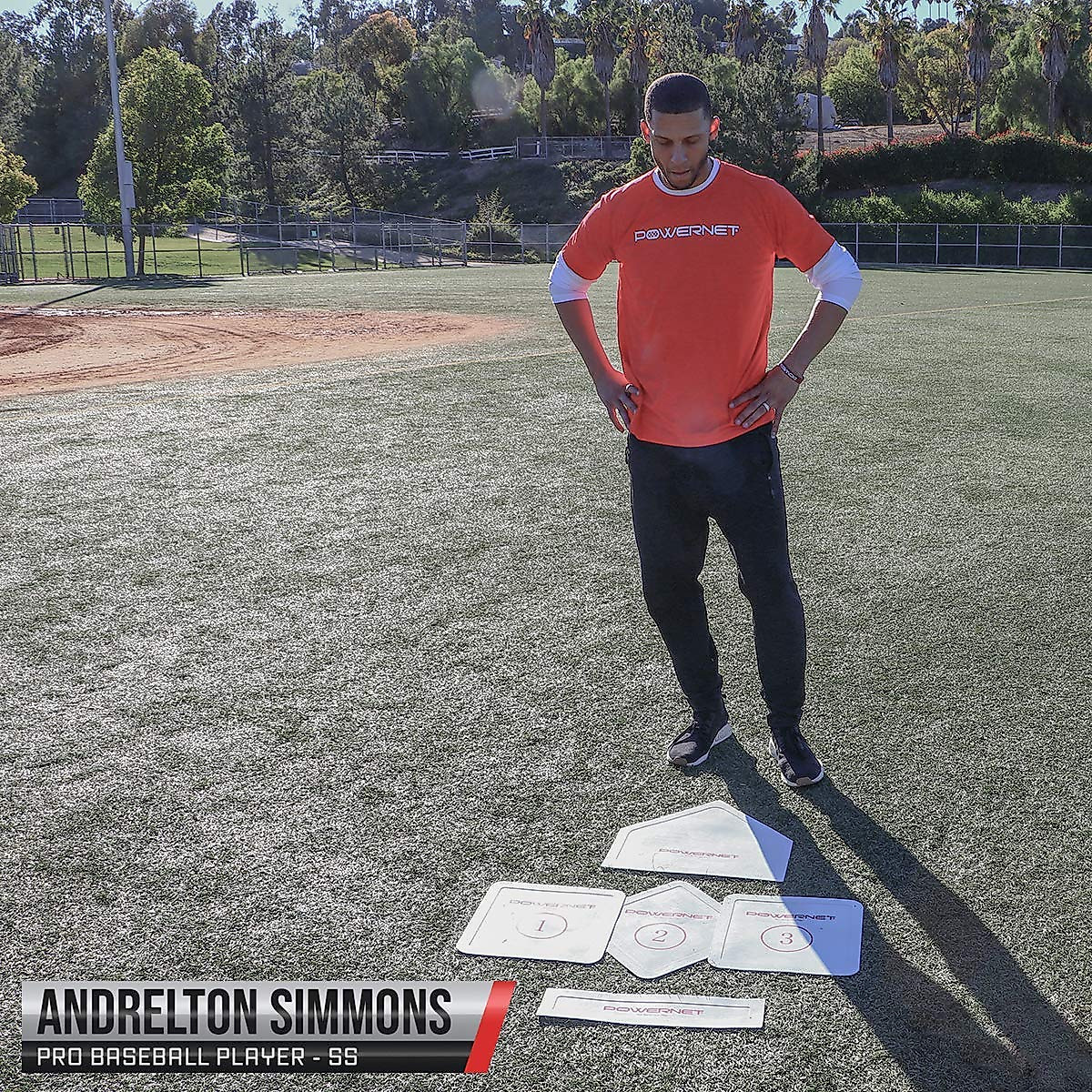 PowerNet Corbin Carroll Softball T-Ball Coaching Bundle | 8 Piece Tee-Ball Set Includes Soft Core Softballs, Adjustable Tee, Throw Down Bases to Coach