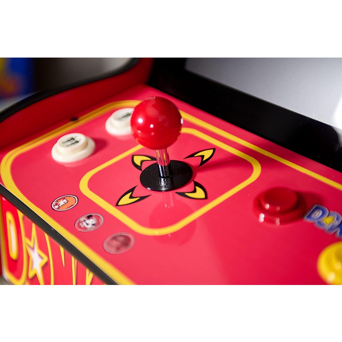 Doc and Pies Arcade Factory Classic Home Arcade Machine - 60 Retro Games - Tabletop and Bartop - Full Size LCD Screen, Buttons and Joystick (Red)