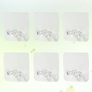 Cabilock Plug Hook Ceiling Hooks 10pcs Strong Multi Transparent Plastic Phone Shaving Razor Towel Hook Sticking Ceiling Hanger Hook for Home Kitchen Ceiling Hook Pasting Hook