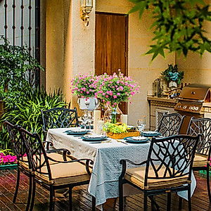 GKONGU Artificial Flowers, 4 Bundles Fake Eucalyptus UV Resistant Flowers Plastic Lotus Flowers Bouquets Greenery Shrubs Plants for Indoor and Outdoor Garden Porch Patio Office Home Decoration