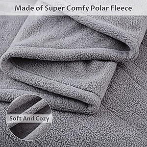 Reaks Heated Blanket Twin Size 62" x 84", Electric Blanket with 4 Heating Levels & 10 Hours Auto Off, ETL Certified, Machine Washable, Soft Grey Polar Fleece Fast Heating Blanket