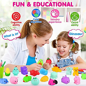 LUDILO Squishies 40Pcs Mochi Squishy Toys Kawaii Mini Squishy Kids Party Favors Easter Egg Fillers Treasure Box Toys Classroom Prizes Valentine Gifts Stocking Stuffers Birthday Gifts Boys Girls,Random