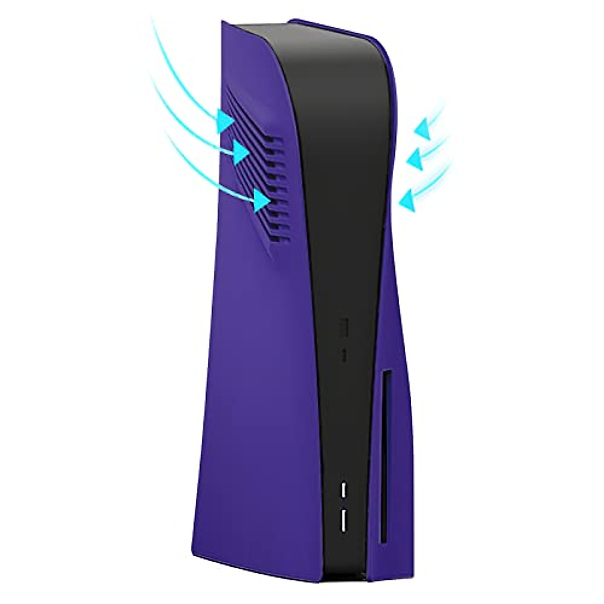 Disc Edition Face Plates with Cooling Vents Cover Skins Shell Panels for PS5 Console, PlayStation 5 Accessories Faceplate Protective Shell Replacement Plate (Disc Galactic Purple)