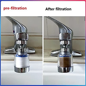 Bathroom Sink Filter 360 Degree Rotating Purifier Kitchen Faucet Filter removes Chlorine, Fluorine, Heavy Metals and Hard Water from Home Kitchens and bathrooms
