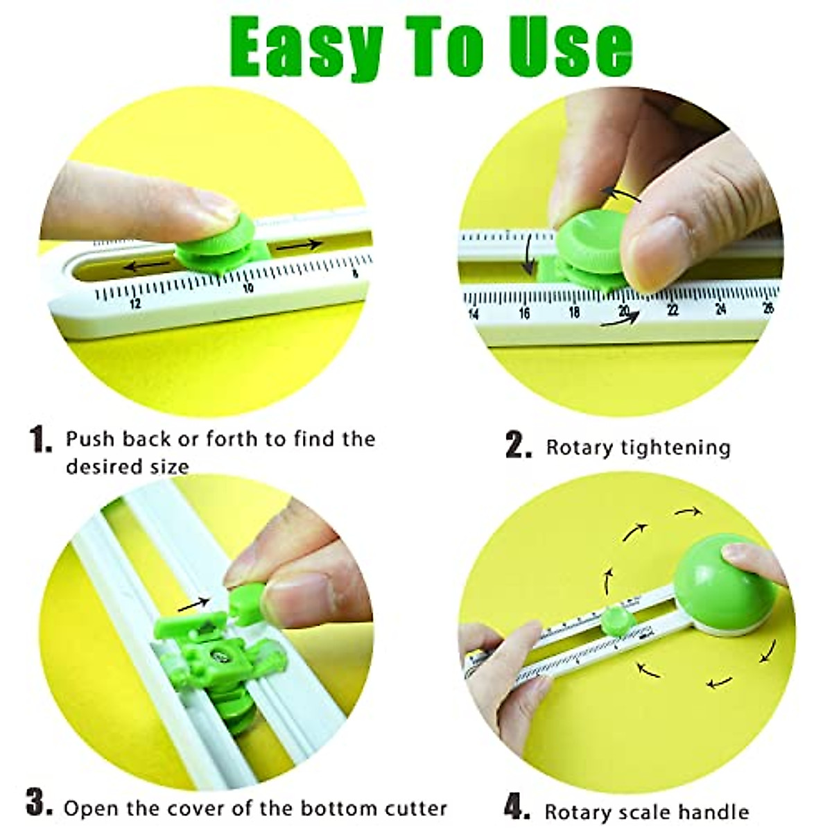 4-12 Inch Circle Punch/Circle Cutter,Art & Craft Supplies & Tool,Scrapbooking & Stamping Supplies Kit,Sticker Cutter,Art Sets,Large Hole Punch,Paper Punches for Crafting,Circle Cutter for Paper Crafts