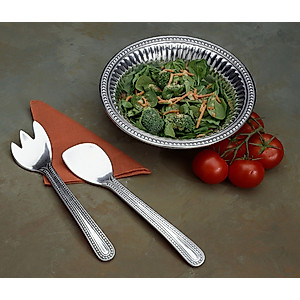 Wilton Armetale Flutes and Pearls Small Round Chip and Dip Server, 11-Inch