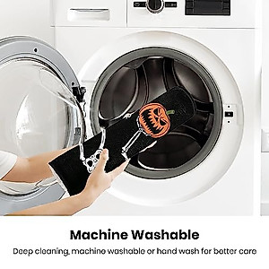 Carrward Halloween Trick or Treat Skull Bath Mat Non-Slip Rugs Flannel Bathroom Mats Water Absorbent Bathtub Rug Quick Dry Soft Shower Rug for Floor Kitchen Bedroom Decor 20x31 inch