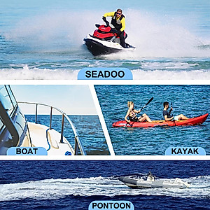 Boat Accessories - 4ft Boat Bungee Dock Lines, PE Boat Ropes for Docking with Two 316 Stainless Steel Hooks, Apply to Boating, Jet Ski,Pontoon,SeaDoo, WaveRunner, Kayak, Canoe, 2pcs Black