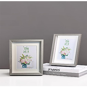 Houstimi 5x7 Shadow Box Frame Grey Picture Frame 4 Pack Photo Frames Made of Solid Wood and Real Glass Deeps 0.6in for Wall Or Tabletop