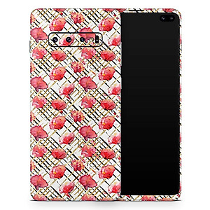 DesignSkinz Karamfila Watercolo Poppies V24 Protective Vinyl Decal Wrap Skin Cover Compatible with The Samsung Galaxy S20 (Screen Trim & Back Glass Skin)