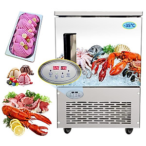 Mvckyi Blast Chiller Commercial Blast Freezer 150L 5 Trays, Blast Chiller Freezer, Gelato Ice Cream Freezer, Stainless Steel Blast Chiller for Baking, Dumplings, Meat, Seafood, Fish, Bread