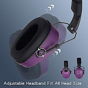 HUARUI Noise Reduction Ear Muffs for Hunting, Shooting Ear Protection Headphones Fits for Adults to Kids Hearing Protection Ear Muffs Noise Cancelling Ear Protector