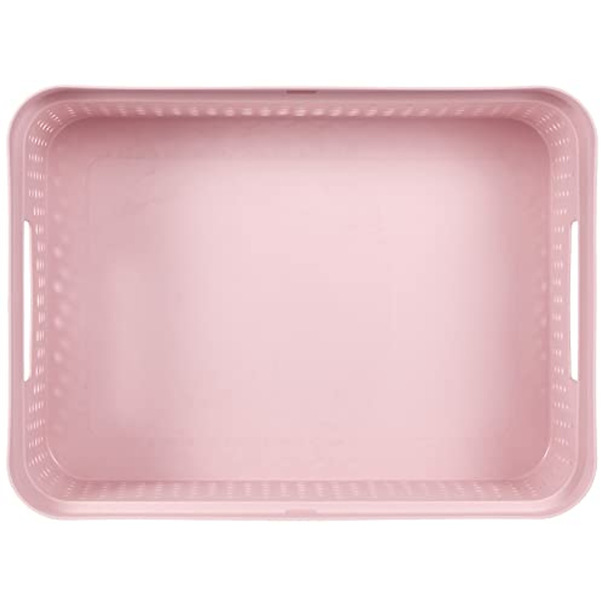 CURVER Infinity 17L Recycled Storage Basket - Multi-Use Stackable and Interlocking Storage - 35.5 x 26.7 x 13.7 cm, Pink