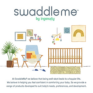 SwaddleMe by Ingenuity Arms Free Convertible Swaddle, Size Large, For Ages 3-6 Months, 14-18 Pounds, Up to 30 Inches Long, 1-Pack Baby Swaddle Wrap