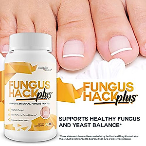 Fungus Hack Plus Probiotic Internal Fungus Fighter - Antifungal Probiotic - Nail fungus treatment - This Toe Fungus Treatment Is Designed To Balance Probiotics To Help Fight Off Fungus