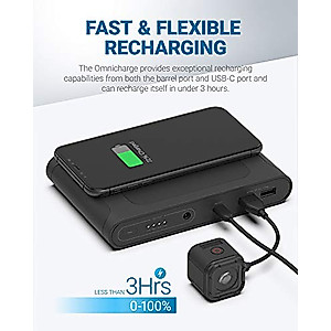 Omni Mobile 25600mah DC/USB-C PD/USB-A/Wireless Power Bank | Battery Backup for Laptops:MacBook/iPad/Dell XPS/Surface | Smart Devices:Nintendo Switch/GoPro | Resmed CPAP | Smartphones:iPhone/Samsung