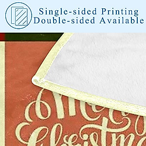 Merry Christmas Prints Soft Warm Cozy Blanket Throw for Bed Couch Sofa Picnic Camping Beach, 150×100cm